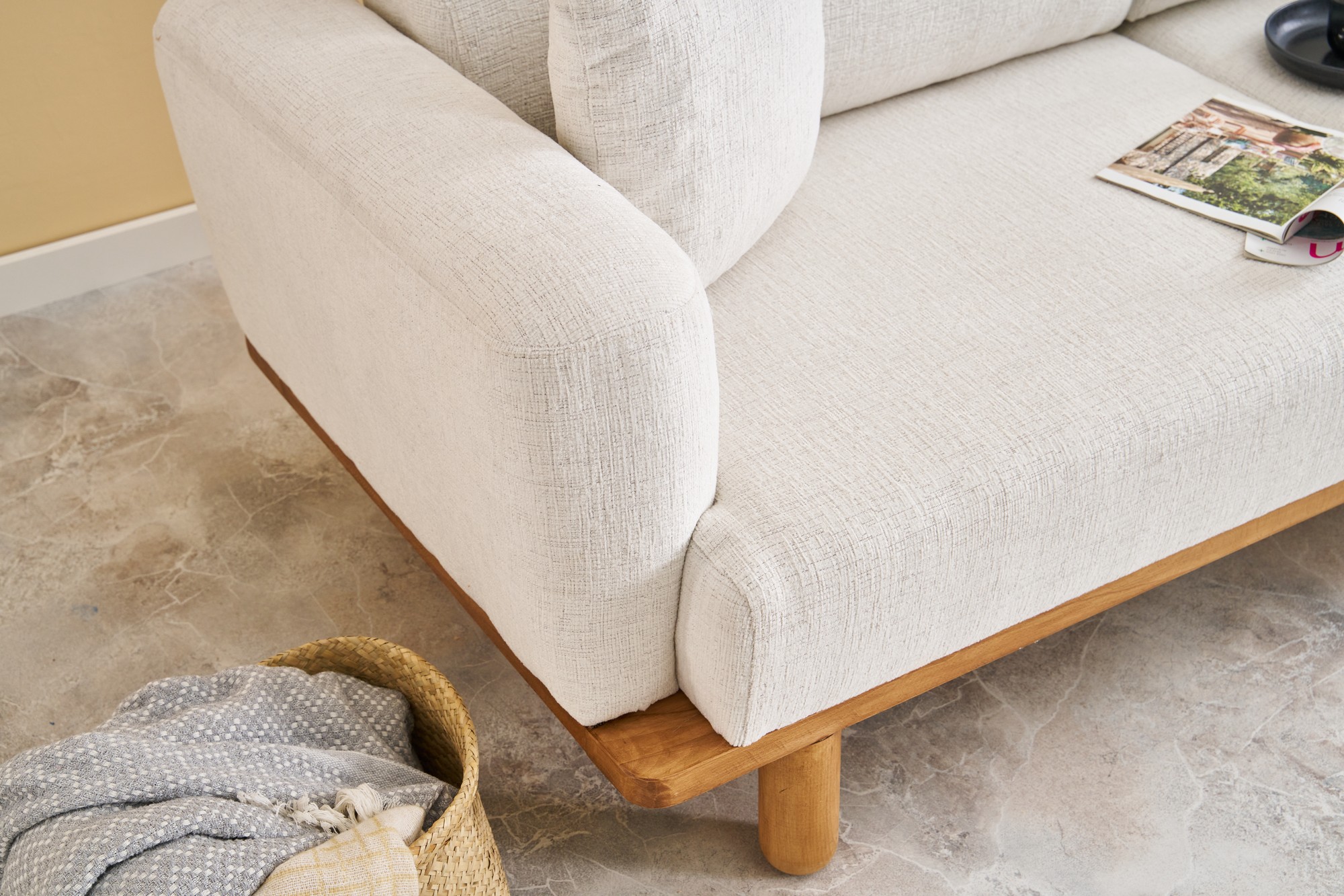 Rens Sofa 4-Sitzer Creme | Evila Originals | COCOLI